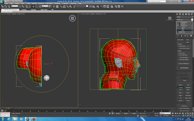 Virtual Environments: Modelling My Face - UVW Mapping