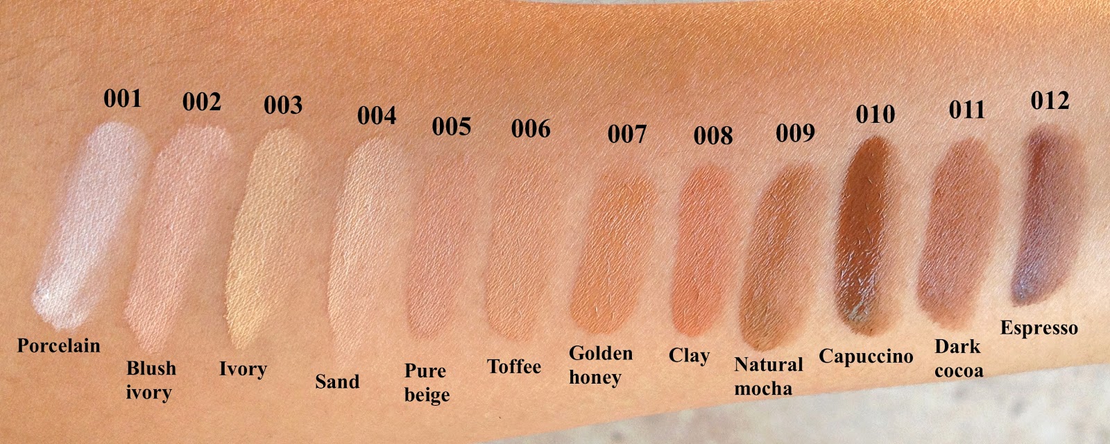 The Bridal Hairstylist: Temptu airbrush foundation - swatches