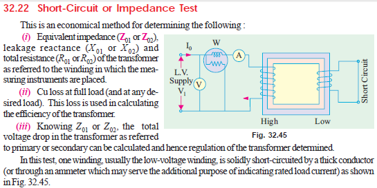 TRANSFORMER-Open-circuit test(no load test) and short circuit test ...