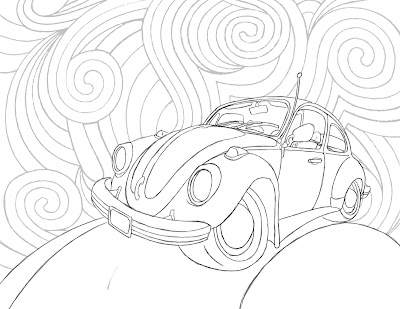 365 Days of Coloring: Coloring Page - Love Bug