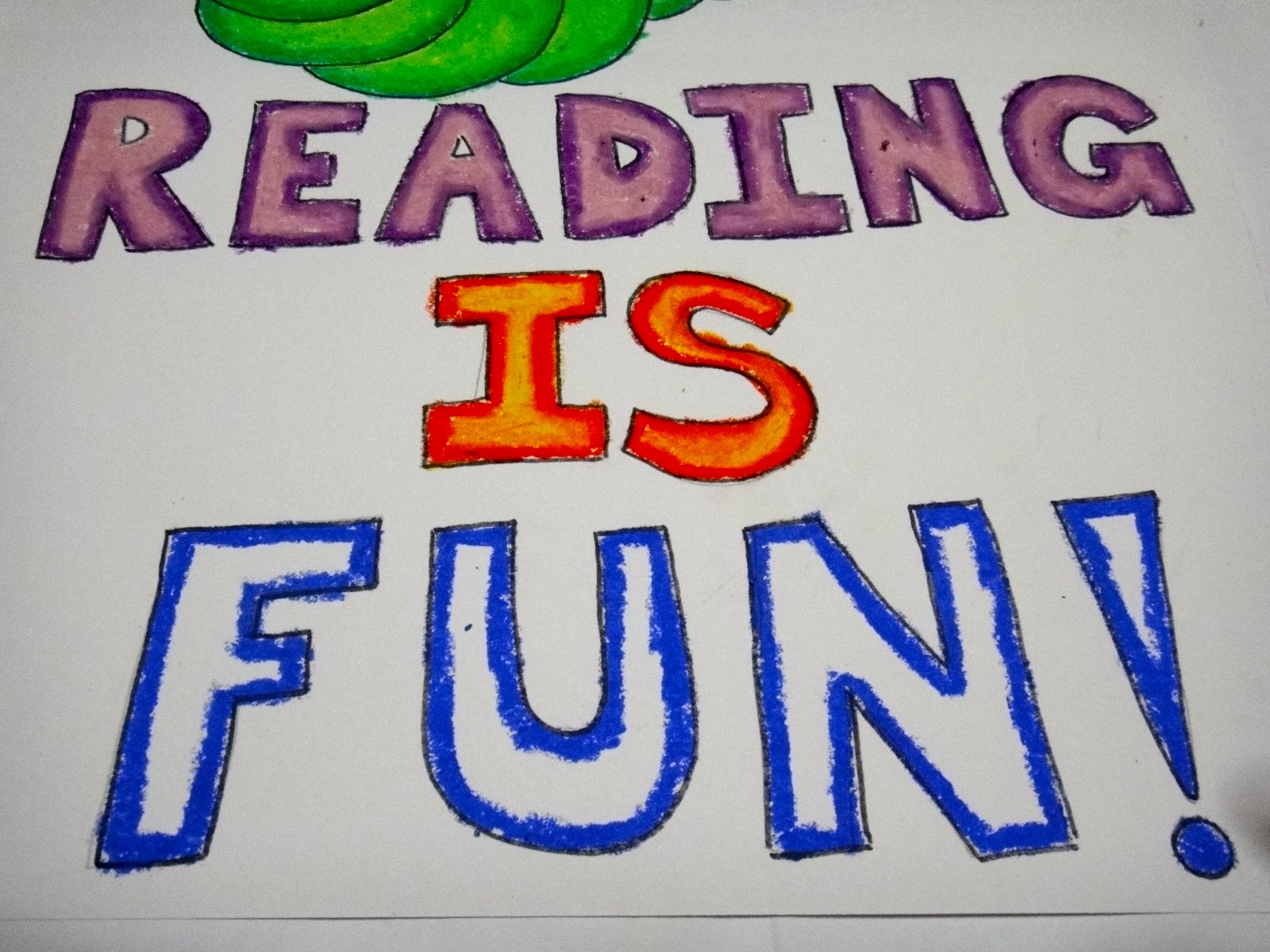 Young Artists At Work: P5 & P6 Library Week Poster