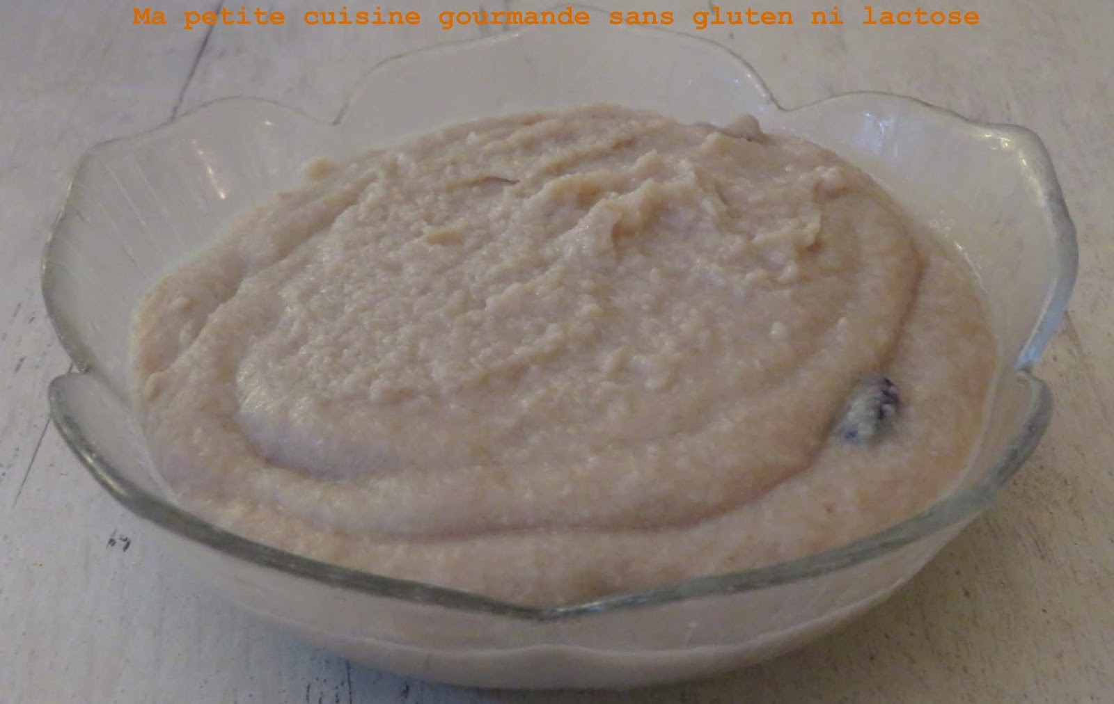 Semoule de polenta de riz et à la vanille et à la compote d'abricot à ...