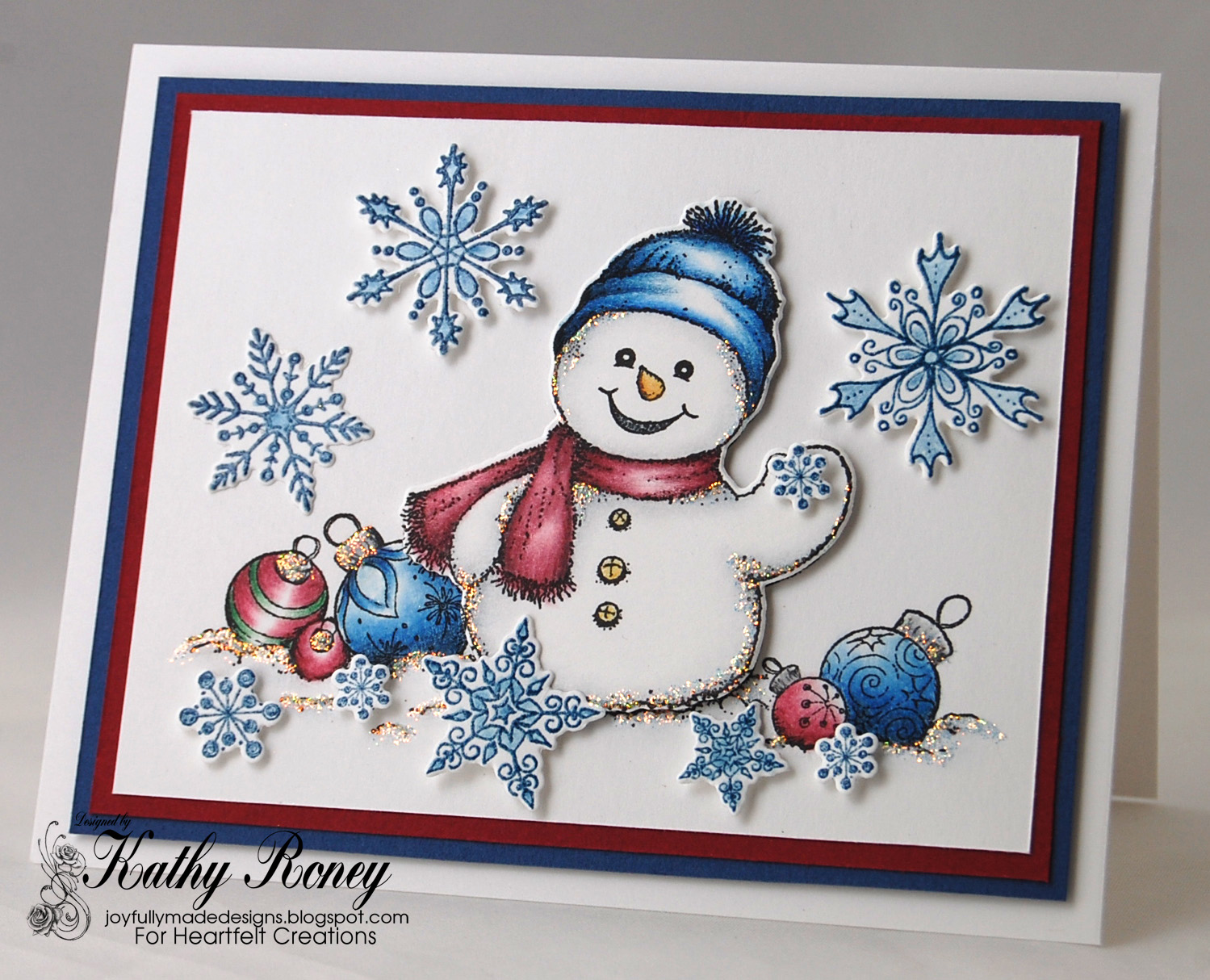 Joyfully Made Designs: Snowman Waving Hello