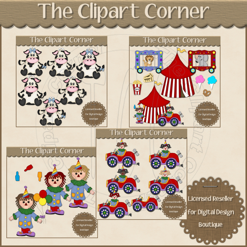 The Clipart Corner: Circus Theme Bundled Graphics