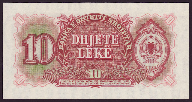 Albania 10 Lek banknote 1957|World Banknotes & Coins Pictures | Old ...