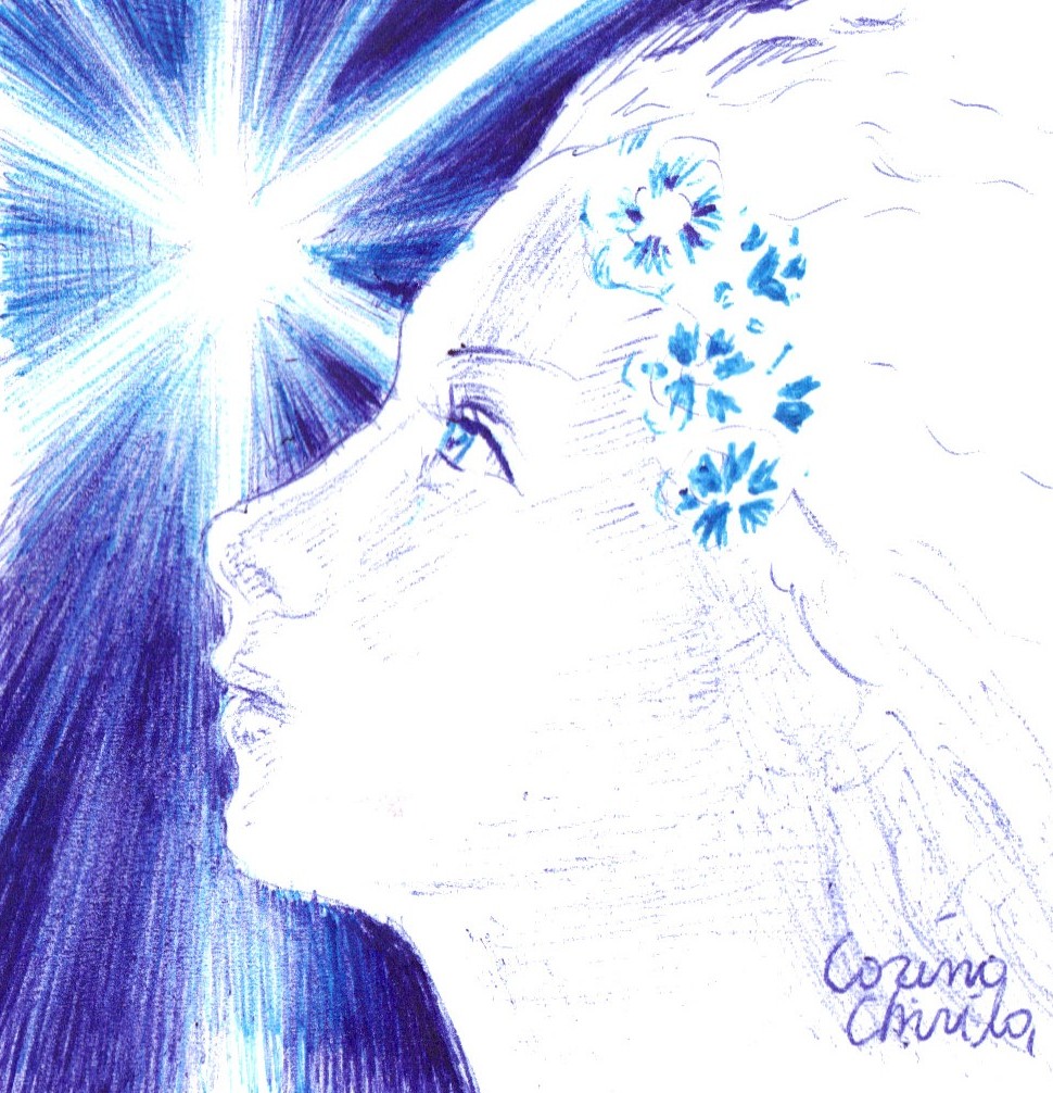 Grafica si pictura de Corina Chirila: Privind o stea de pe cer