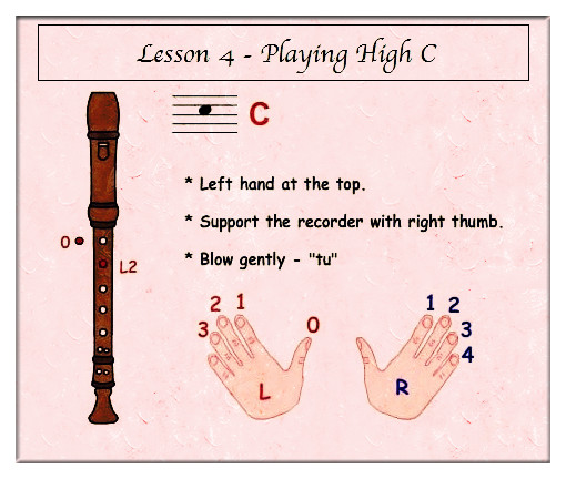 Amazing Recorder: Lesson 4 - Learning to Play High C