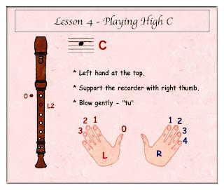 Amazing Recorder: Lesson 4 - Learning to Play High C
