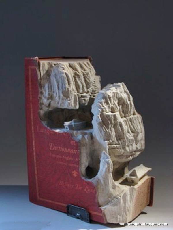 .: Creative Figures Made With Books