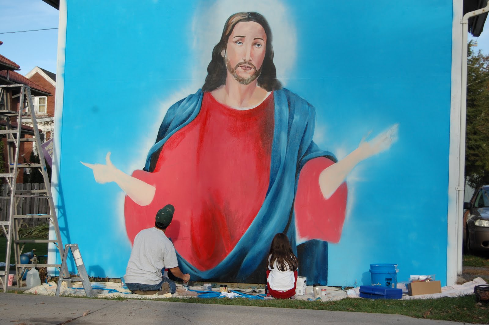James Elston Illustration blog: Jesus- Sacred Heart Mural