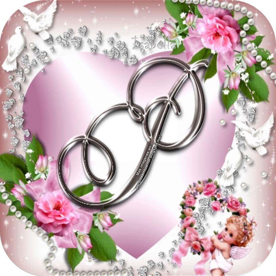 INICIALES Y NOMBRES PARA TI: ADORNO DE CORAZÓN CON TU INICIAL