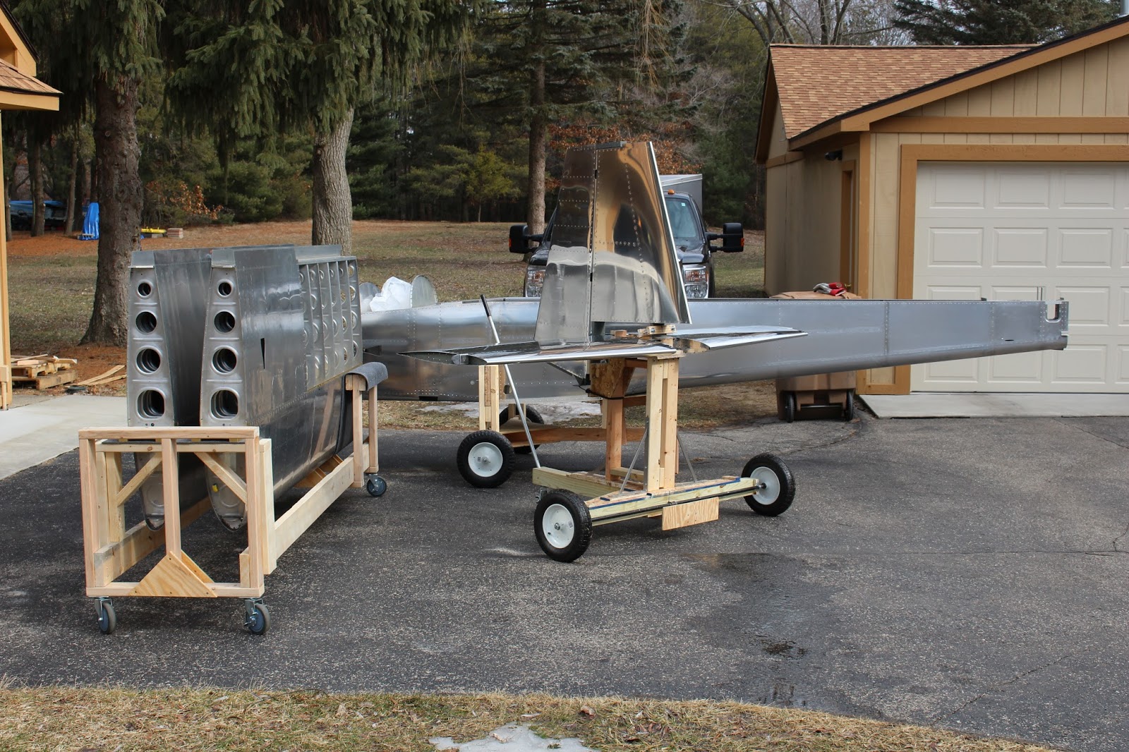 Martin's RV-8 Blog: Wing Stand Mods, Fuselage Stand and Hangar