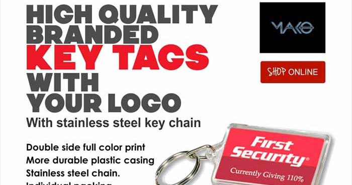 High Quality Branded Key Tags with your logo | Powercampaigner - Email ...