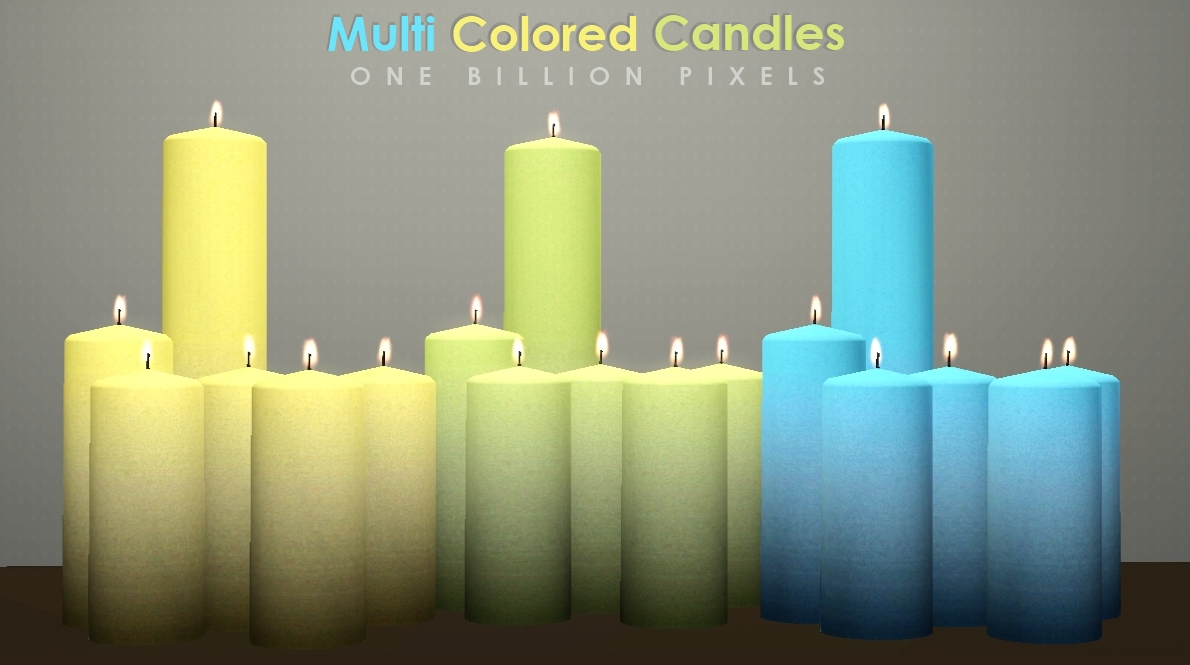 Multi Colored & Pillar Candles - One Billion Pixels