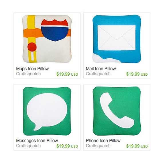 If It's Hip, It's Here (Archives): iPhone Icons As Throw Pillows. New ...