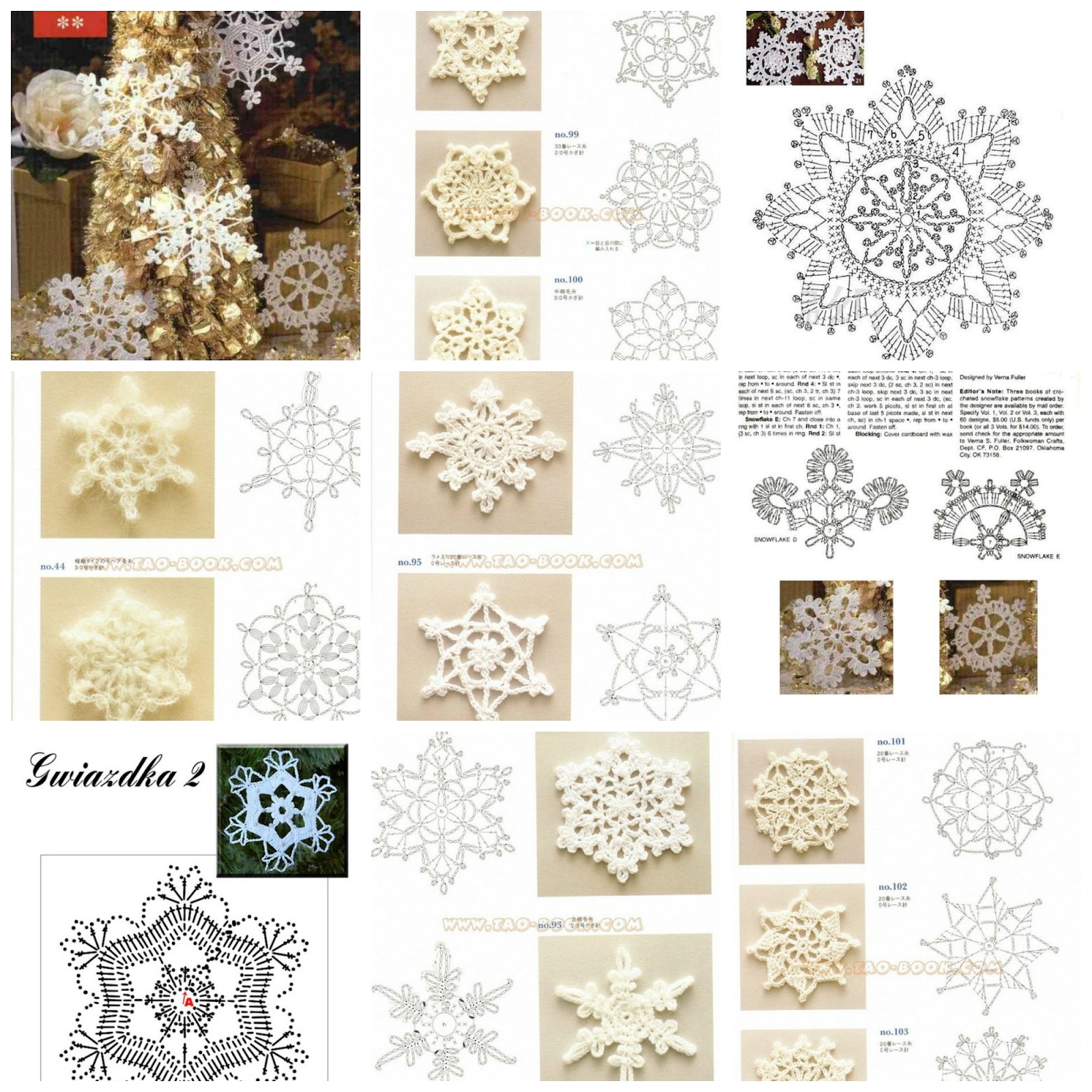 ergahandmade: Crochet Snowflakes + Diagrams