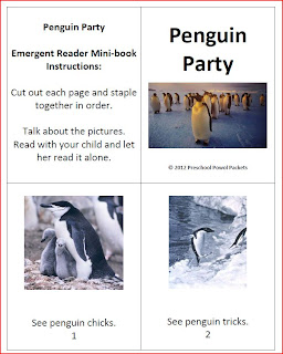 {FREE} Emergent Reader Mini-Book: Penguin Party | Preschool Powol Packets
