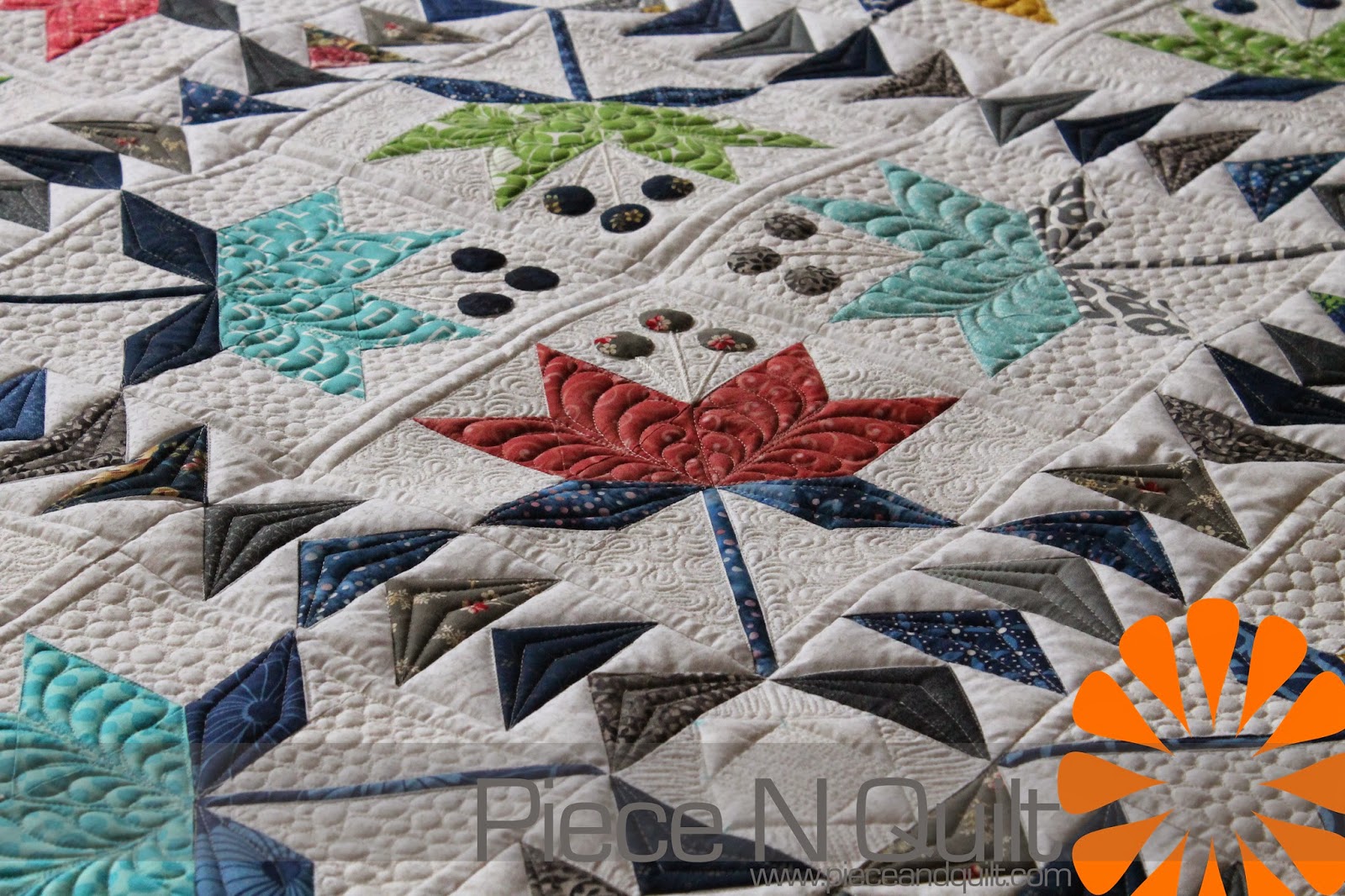 Piece N Quilt: Coastal Lily - Custom Machine Quilting