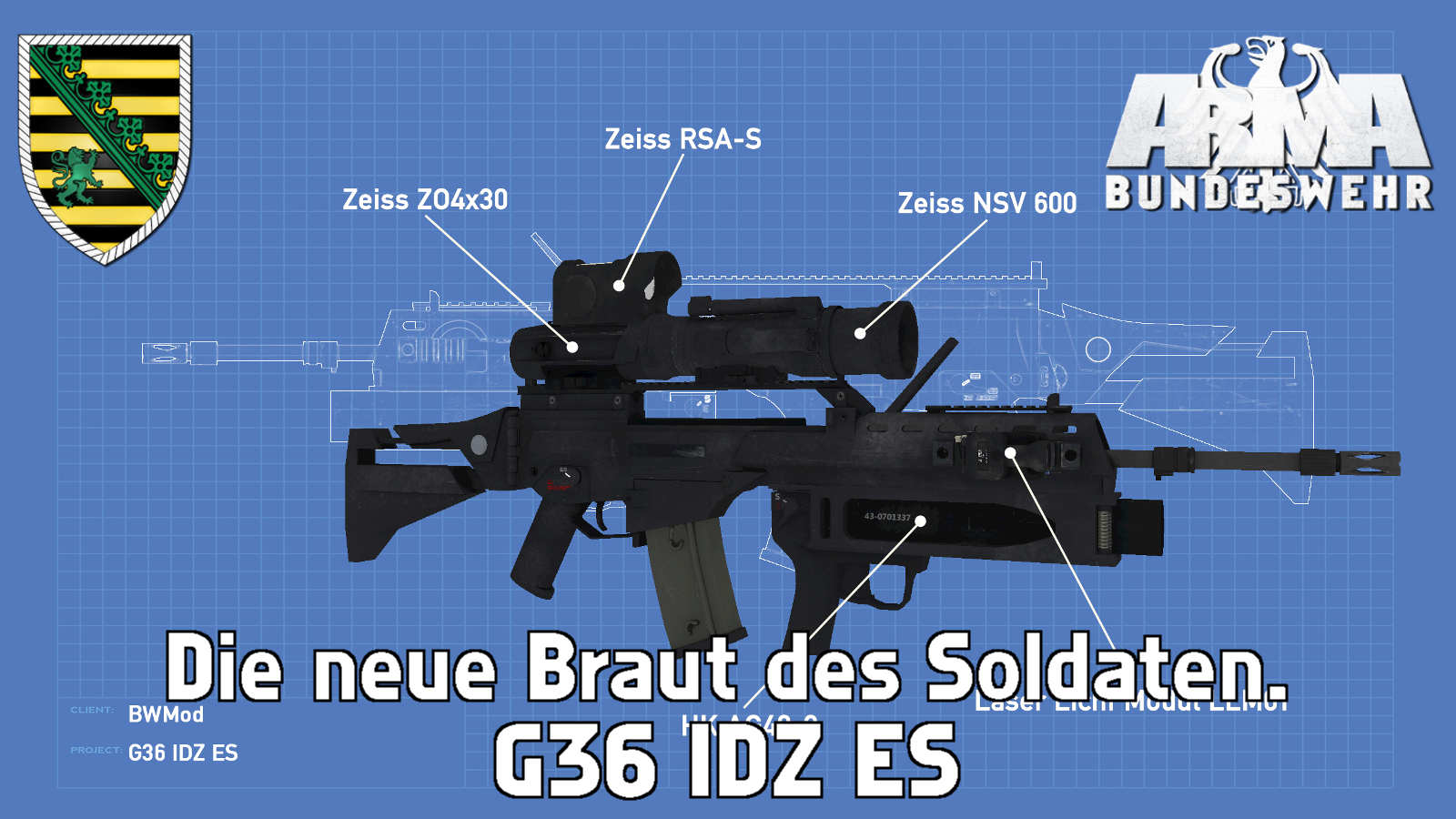 A3用ドイツ連邦軍MOD G36とアクセサリーの開発中動画が公開 | 弱者の日記^^ - Arma 3 MODとアドオン紹介