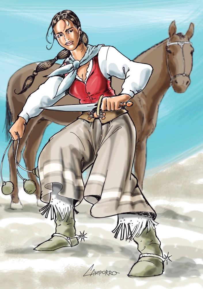 Esgrima Criolla: Martina Chapanay, cuchillera y corajuda