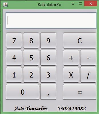 It's My World: PROGRAM KALKULATOR SEDERHANA DENGAN JAVA (GUI)