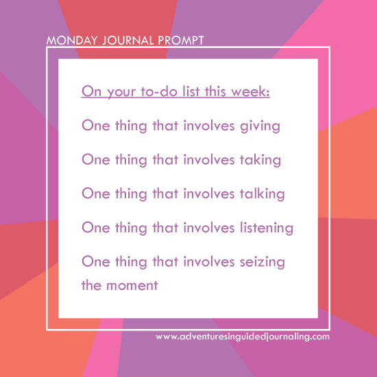 Adventures in Guided Journaling: Monday Journal Prompt