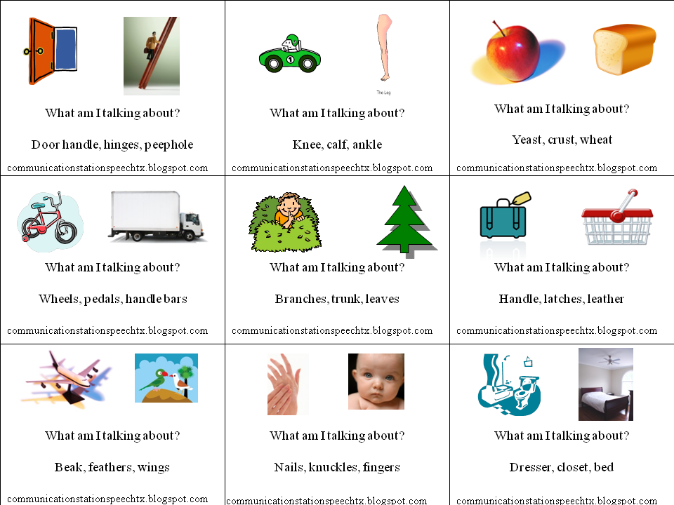 Communication Station Speech Therapy PLLC FREEBIE Friday Parts Of A 