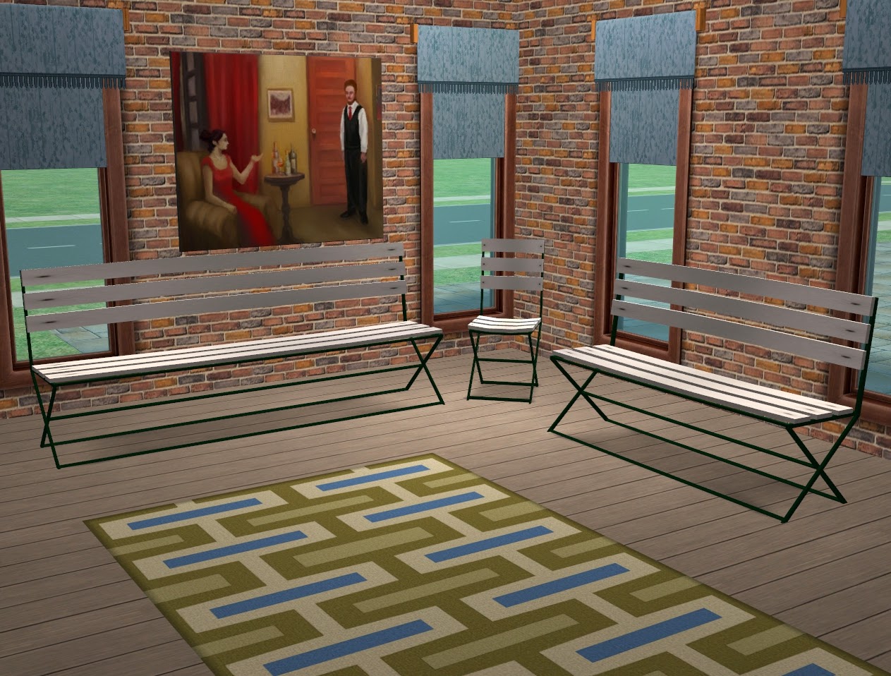 TheNinthWaveSims: The Sims 2 - Patio Plastics Bench Matches