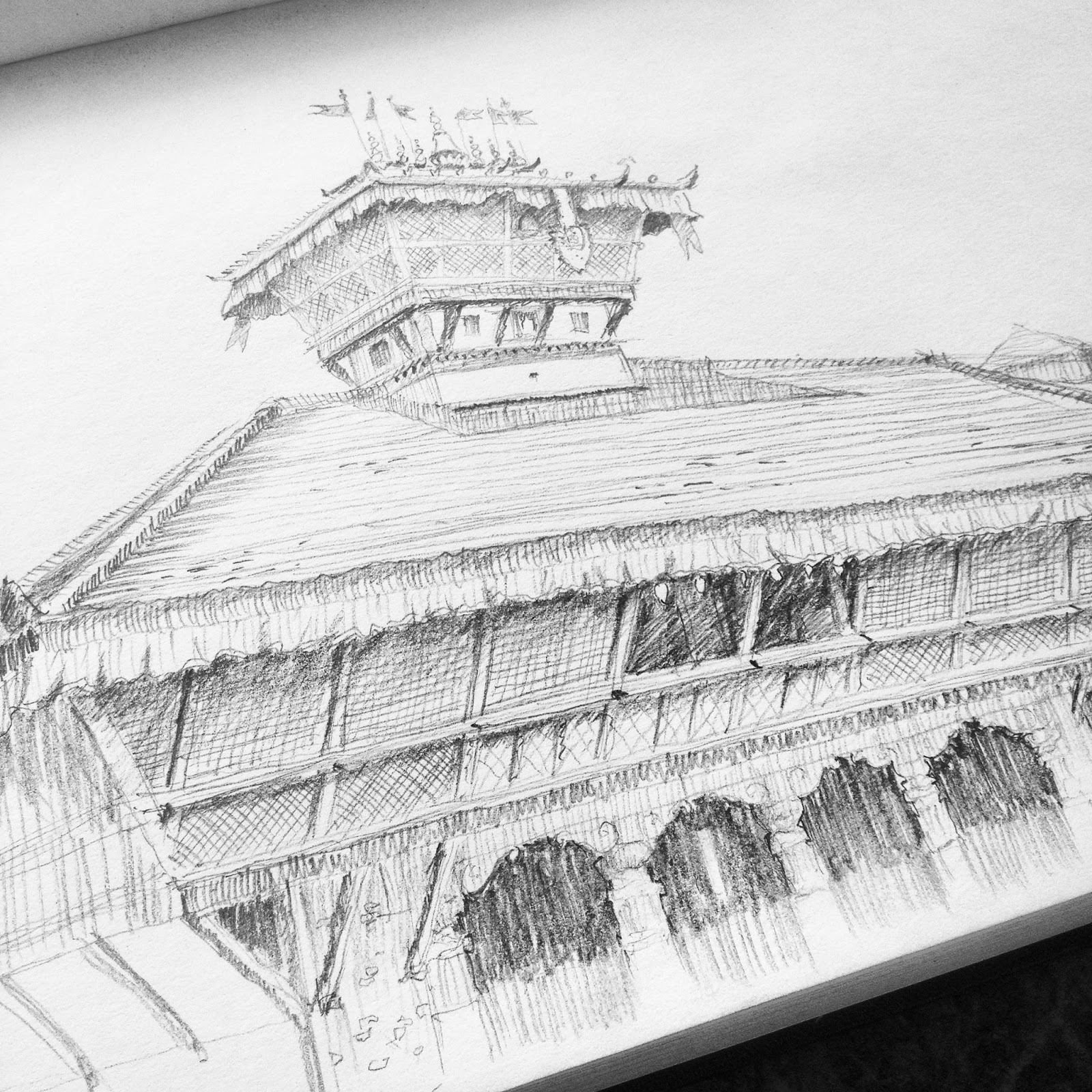 Paul Vickers : Design Thinking: My drawings from Kathmandu and ...