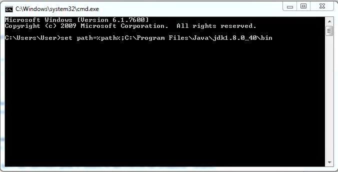 How to set the path variable in Windows command prompt?