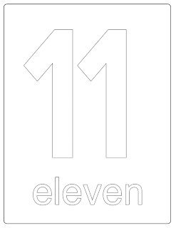 Coloring Pages for Kids: Funny Number Eleven Coloring Pages