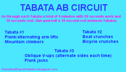 Tabata style Ab circuit - Fit and Healthy with Debbie