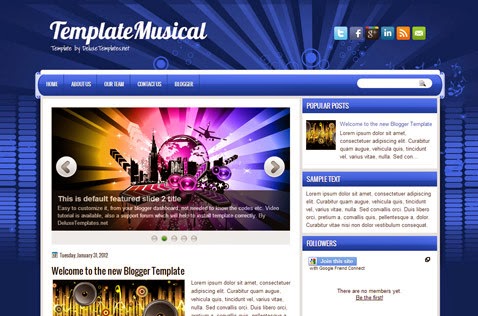 Template Musical : Blogger Template - US Blogger Lab