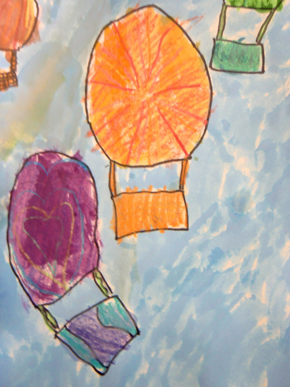Fayston Elementary Art: Up, Up and Away! Hot Air Balloons by Third and ...