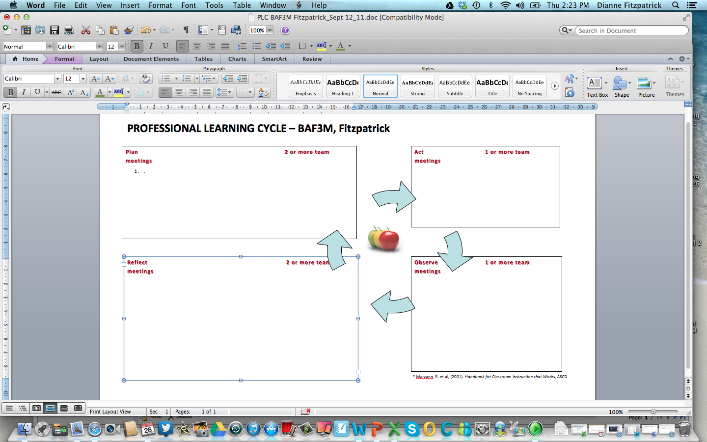 Fitzee Has Flipped Out: Professional Learning Cycle (PLC)