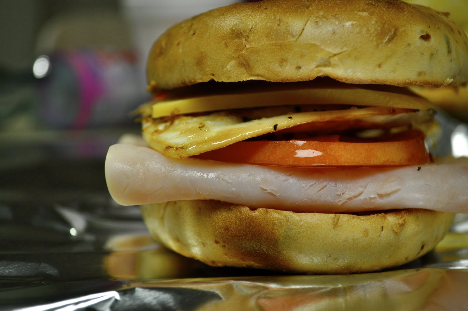 Oh. That's nice.: breakfast bagel sandwich drool fest