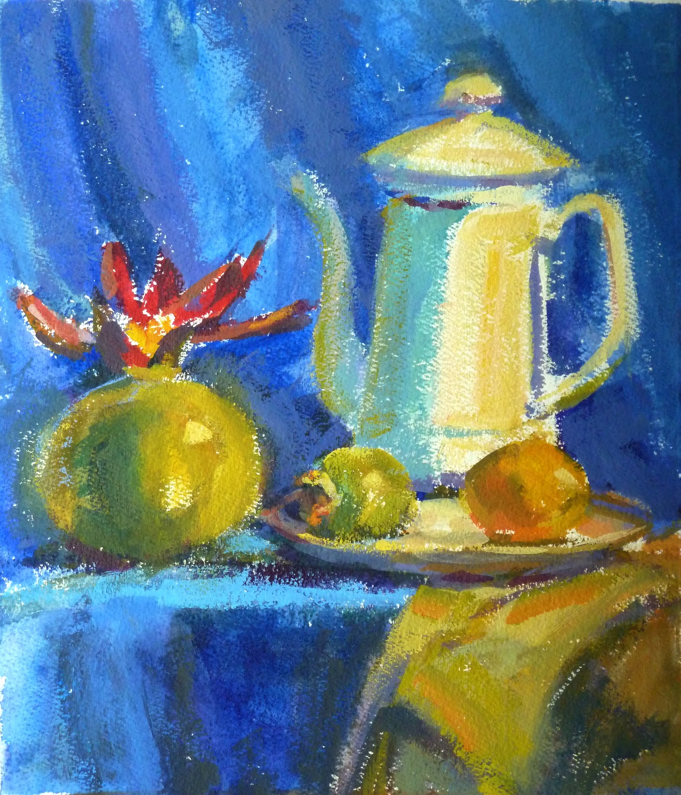 Kim Stenberg's Painting Journal: "Blue and Green Still Life ...