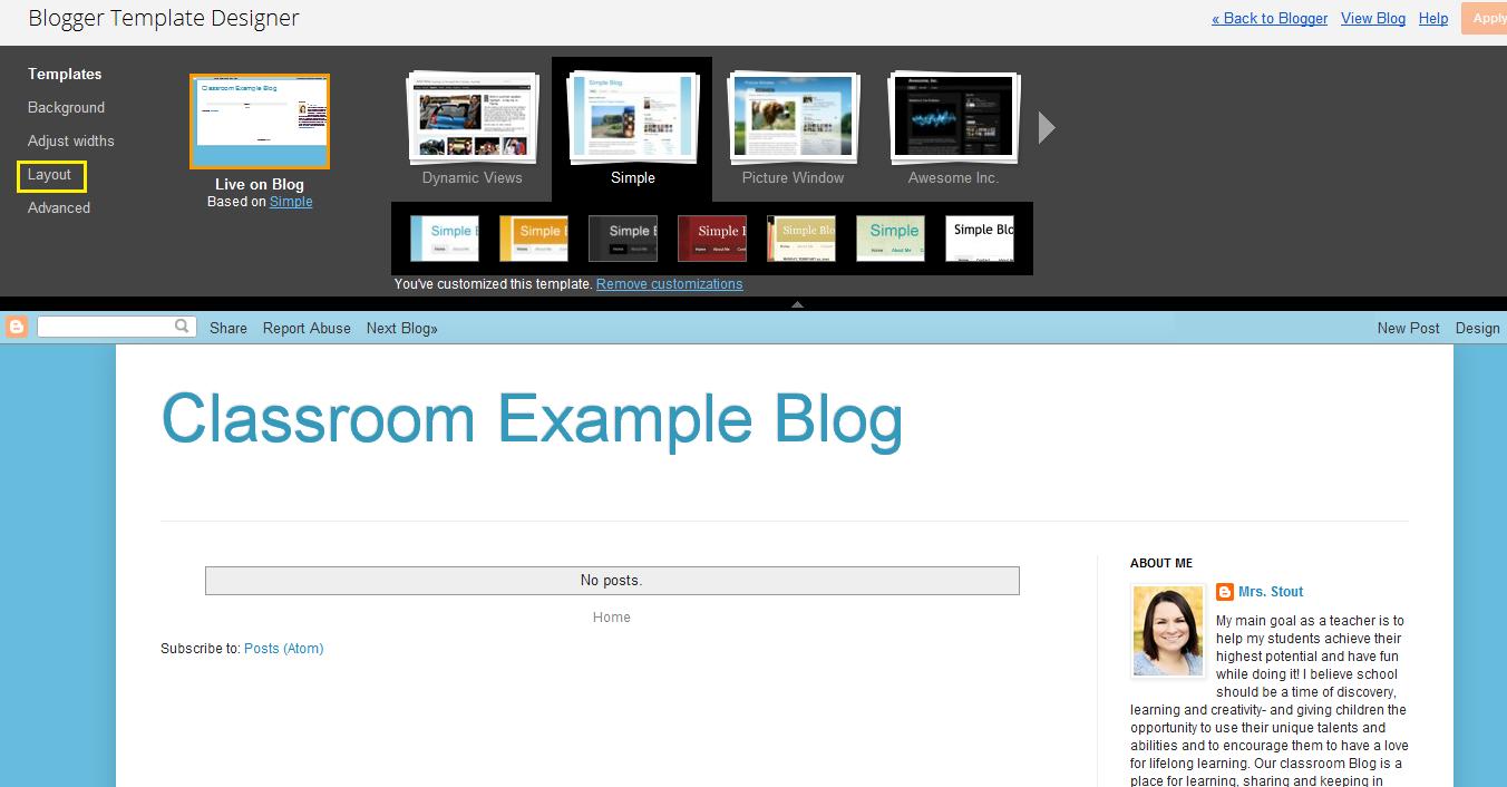 The Real Teachr: Classroom Blog Series- Part 2 {Setting Up Your Template}
