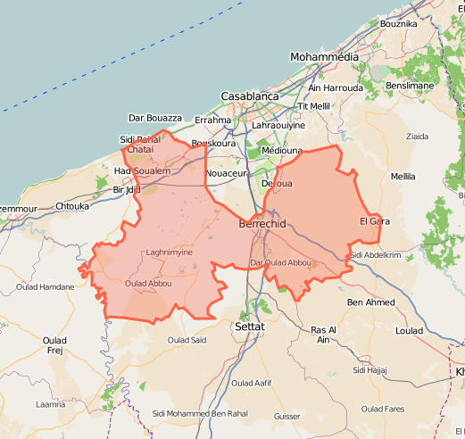 Province de Berrechid - Maroc Maps