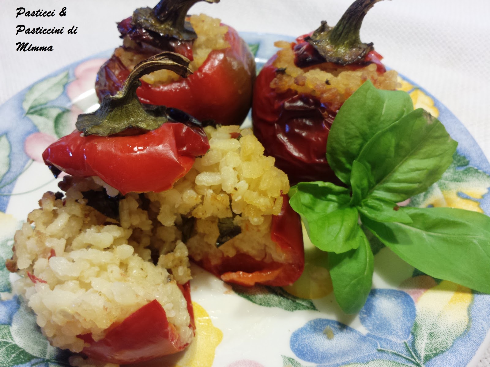 PEPERONI RIPIENI DI RISO E CAPRINO - Le Ricette dello Chef