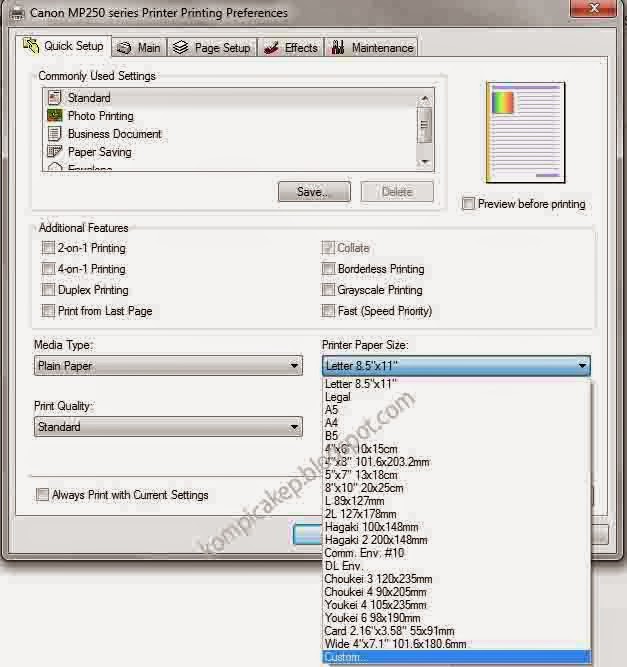Tutorial Cara Merubah Ukuran Kertas F4 Atau Folio Costum Size Di Tutorial Cara Merubah Ukuran Kertas F4 Atau Folio Costum Size Di