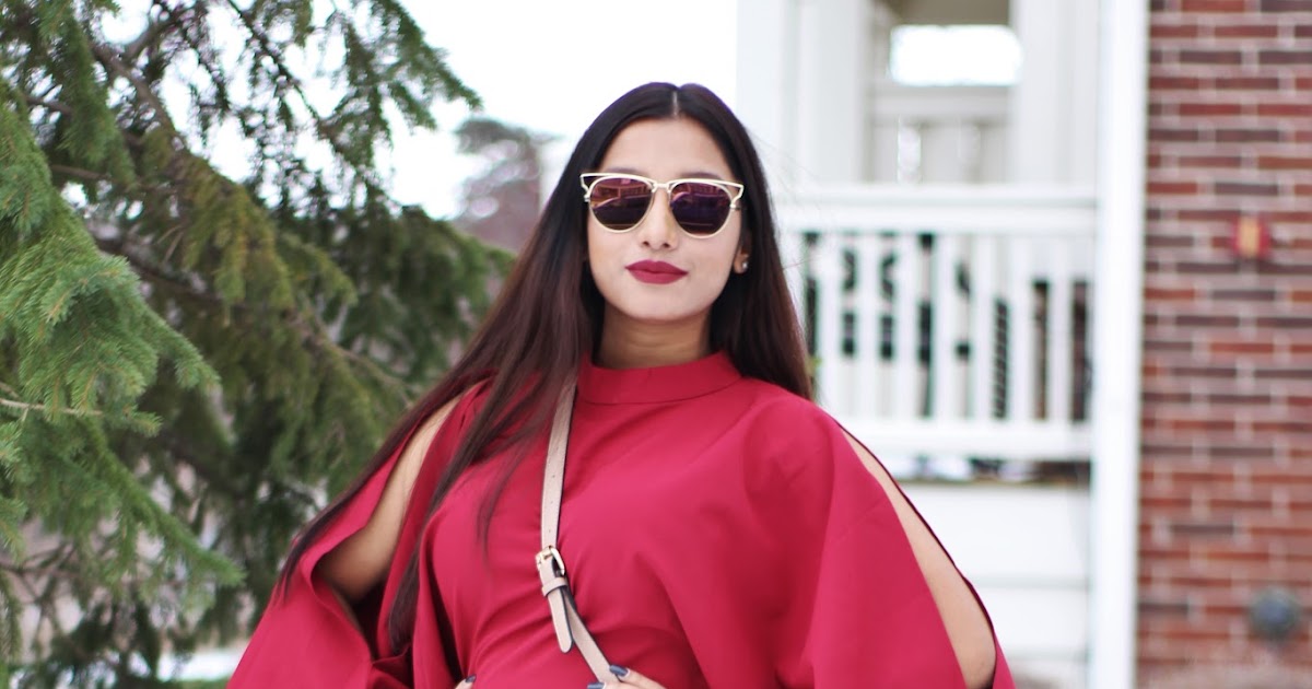 Rumela the shopaholic...: Styling red batwing mini dress in ...