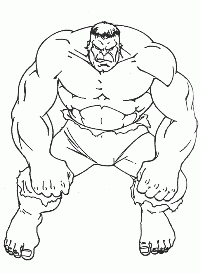 Kids Page: Angry Hulk - Girls Coloring Pages