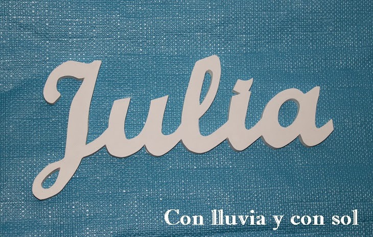 Con lluvia y con sol: NOMBRES DE MADERA PARA PARED: JULIA Y GONZALO