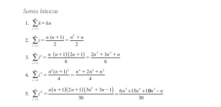 MATEMÁTICAS Y RAZONAMIENTO COMPLEJO: FORMULAS DE SUMATORIAS (sumas ...