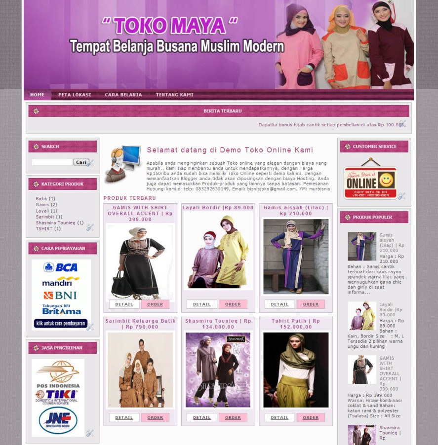 Desain Toko Online Keren dengan Harga Terjangkau Desain Toko Online Keren dengan Harga Terjangkau