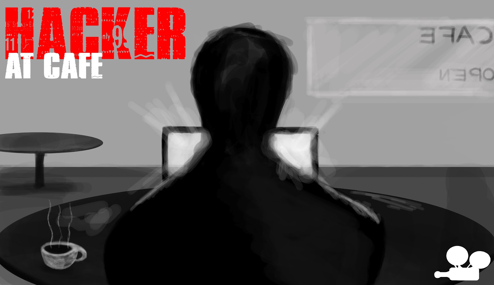 Frame 13 Studio: Hacker At Cafe / Concept Art