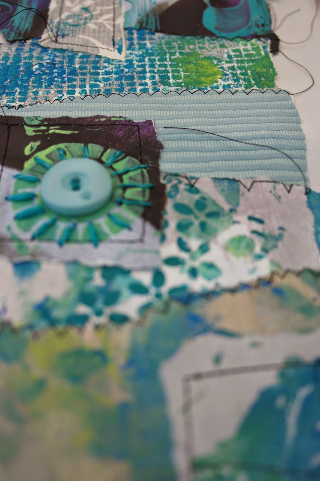 H-anne-Made: Print Collage Stitch with Creative Threads in Garstang