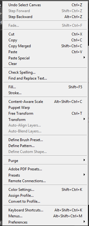 Belajar dan Berbagi: Kupas Tuntas Sub Menu EDIT Adobe Photoshop CS6