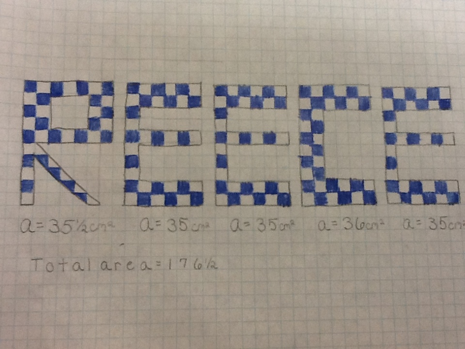 Think * Share * Teach: Area of a Name